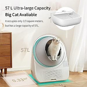 Catlink Self-Cleaning Cat Litter Box, with Stair, APP Control, Double Odor Removal, Health Report, Extra Large, Smart Cat Litter Box for Multiple Cats (Luxury Pro)