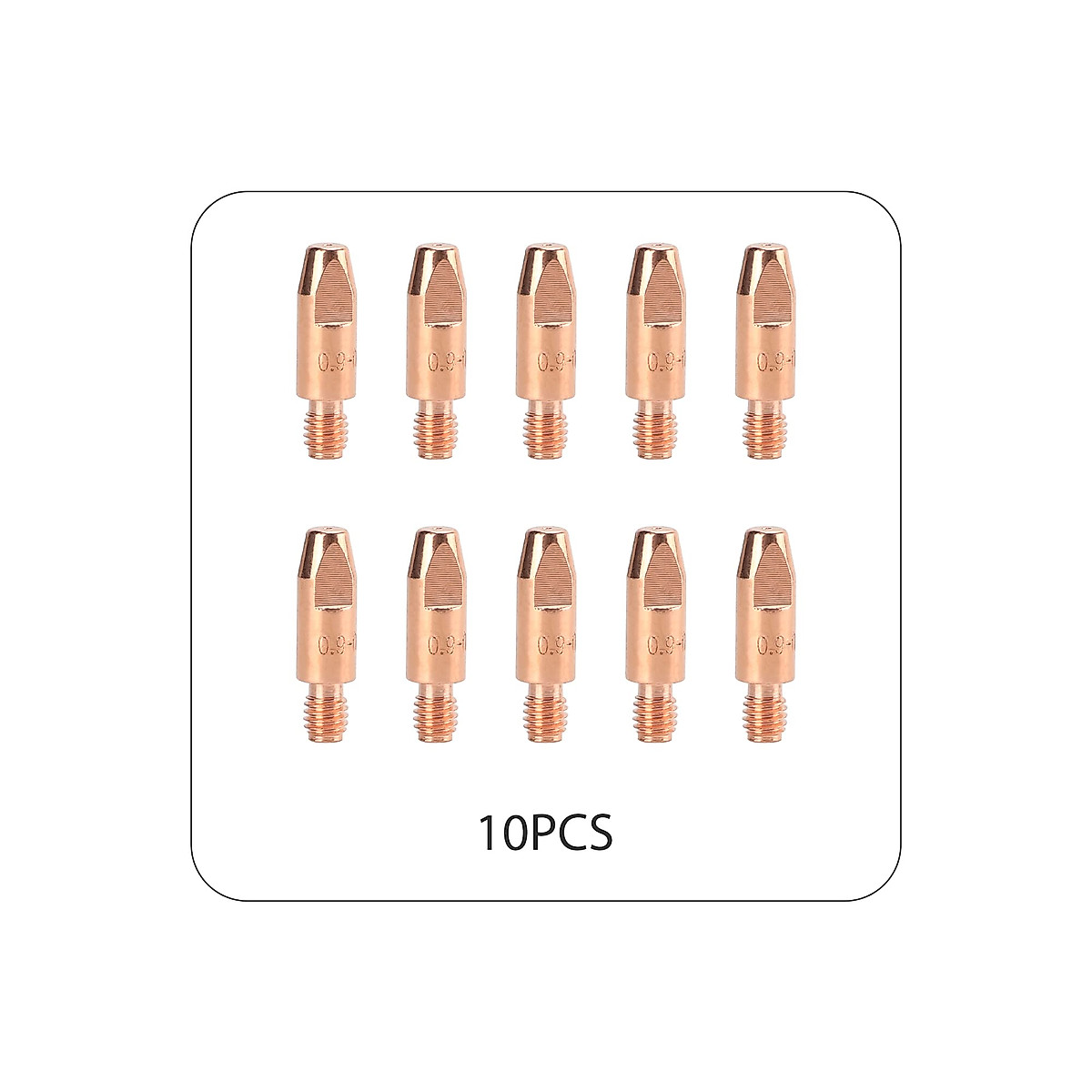 hynade MIG Torch Contact Tip For Mig Welding Torch, Mig Welder, Tweco Binzel or Clarke, 0.035, 10-Pack,Copper (0.035'' (0.9mm)