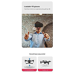 E88 Pro 4K Drones with Dual Camera for Adults, Kids And Beginners, Wifi FPV Foldable Drone Visual Positioning, Height Preservation RC Quadcopter, Auto Return, Carrying Case,1 battery,Single Camera