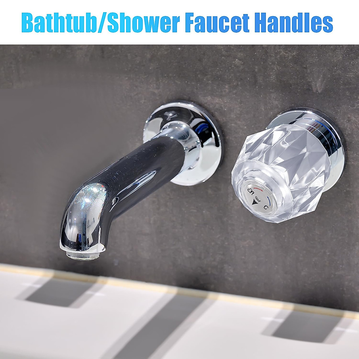 Shower Knob Replacement, Shower Faucet Handle Replacement Single Handle Tub Faucets Replacement Compatible with Delta Faucet RP2391 (Diameter 1.97in, Depth 2.56in, Mouth 0.02x0.01in)