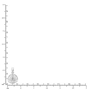 Honolulu Jewelry Company Sterling Silver Sand Dollar Beach Sea Star Necklace Pendant with 18" Box Chain