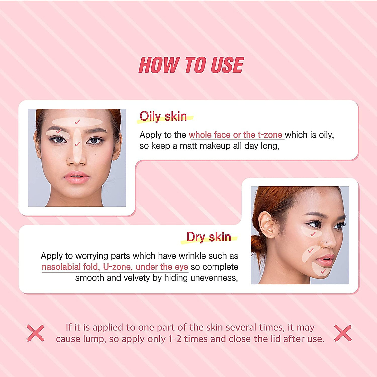 Korean Makeup Blur Stick Face Primer - Pore Minimizer and Reducer for Your Face - More Energetic Eyeshadow, Eyelid and Eye Details - With Hydrating Calamine Base for Oily Skin and Sensitive Acne Skin