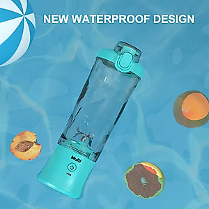 Mulli Portable Blender,Personal Blender for Shakes and Smoothies,Rechargeable Mini Mixer, 20 Oz with Travel Lid for Home/Kitchen/Gym