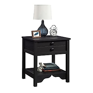 Sauder Dawson Trail Night Stand, L: 21.18" x W: 19.45" x H: 24.06", Raven Oak Finish