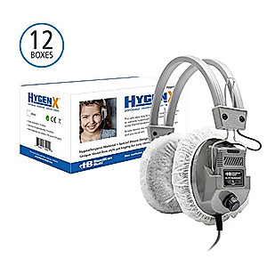 HamiltonBuhl HygenX Sanitary Ear Cushion Covers (Master Carton - 600 Pairs) - Size Small for On-Ear Headphones and Headsets