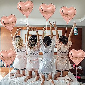 Siticoto Rose Gold Lets Get Nashty Balloons, Nashville Bachelorette Party Decor with 6 pcs 18 inch heart foil balloons for Bachelorette Party Favors Bridal Shower Decorations