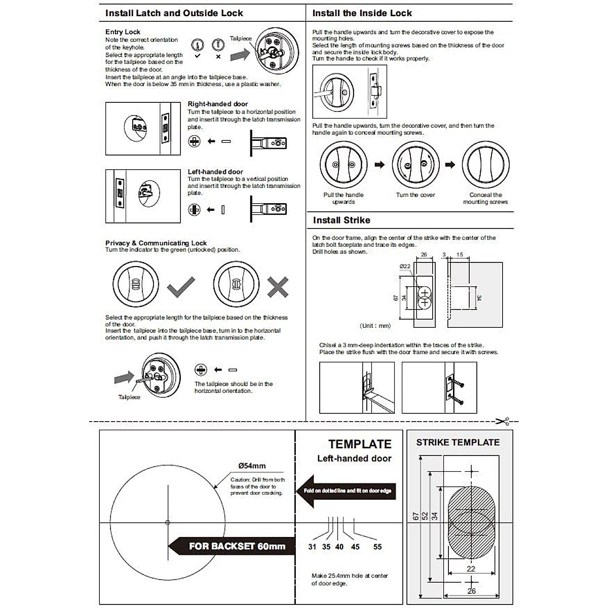 Delaney Hardware 370106 Chrome Contemporary Privacy Square Pocket Lock Polished