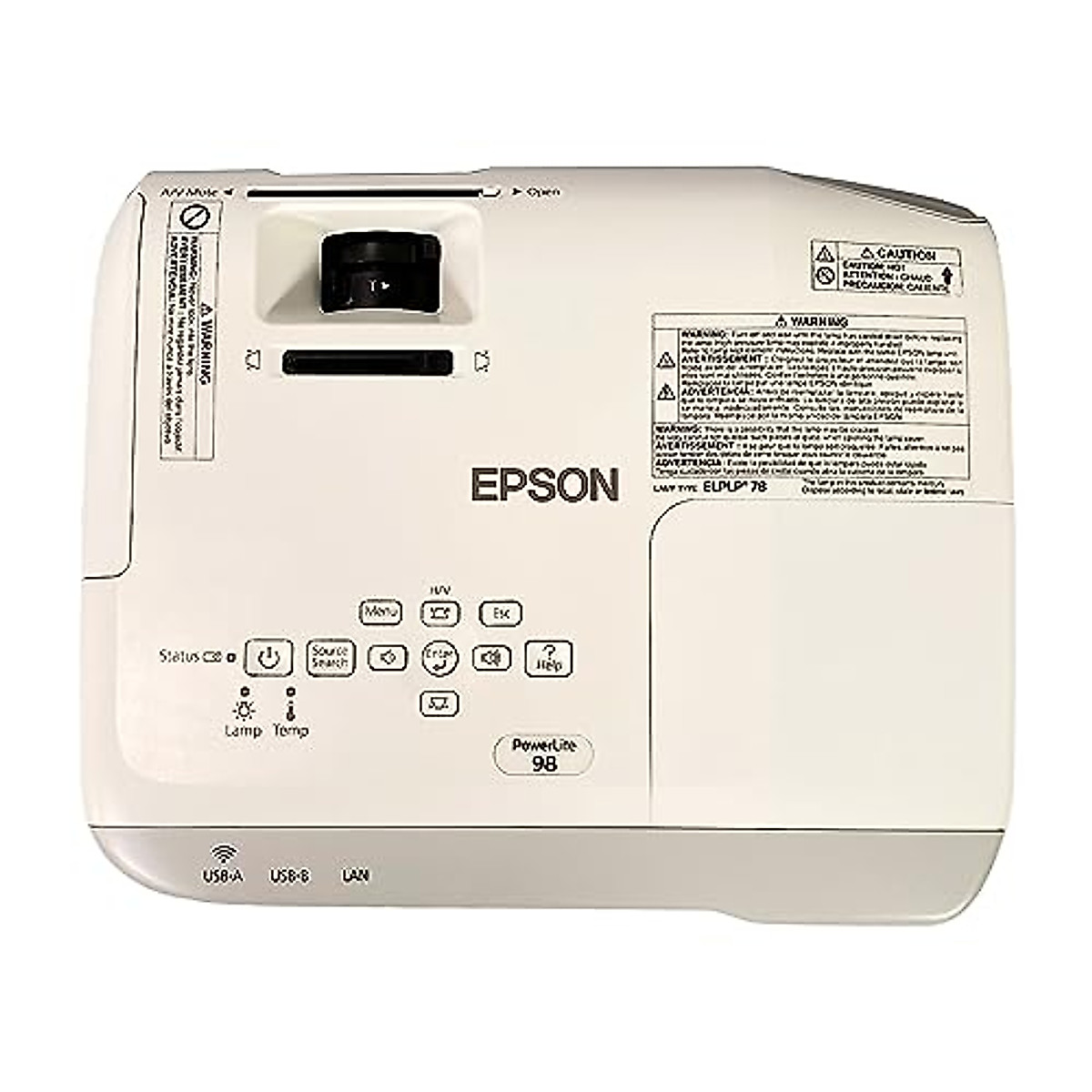Epson PowerLite 98 Projector 3000 Lumens HD 1080i HDMI H577A, Bundle: Remote Control, Power Cable, HDMI Cable
