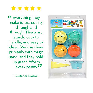 Melissa & Doug Sunny Patch Seaside Sidekicks Sand Cupcake Play Set - Toddler Beach Toys, Outdoor Toys For Sandbox, Sand Toys For Toddlers And Kids Ages 3+