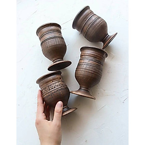 Pottery wine glass Ceramic wine Glasses 8.5 oz Handmade wine glass Rustic wine glass