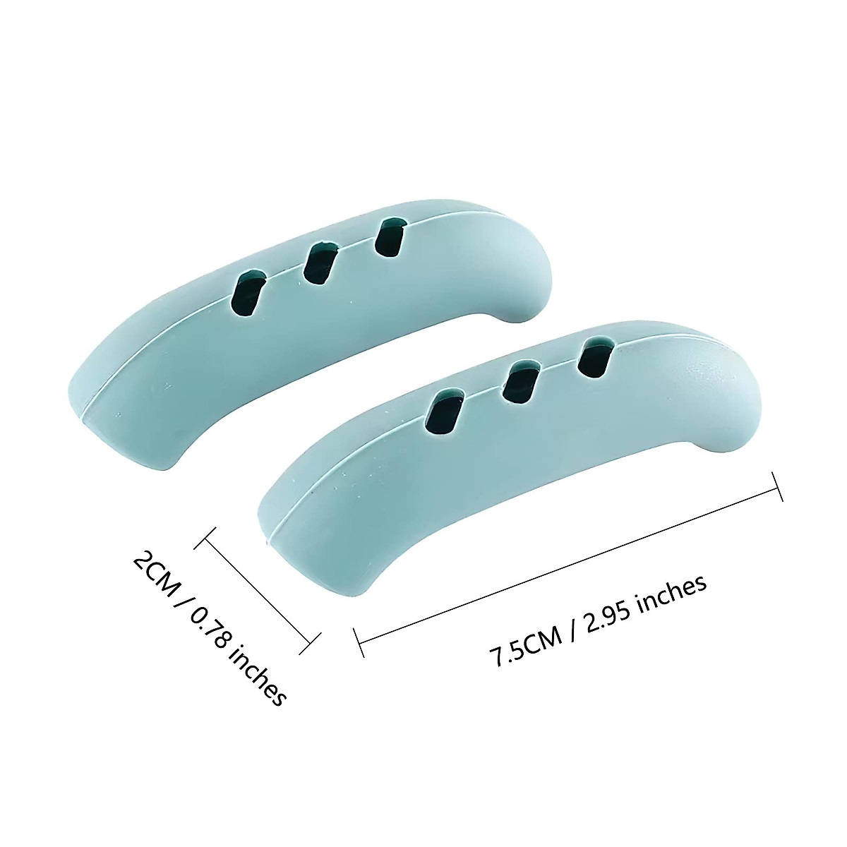 AUOCATTAIL 2 Pairs Silicone Assist Handle Holder Grip Cast Iron Skillets Non-Slip Cast Iron Skillet Handle Covers Heat Resistant Grip for Frying Pans Griddles Casserole Steamer Soup Pot Cookware