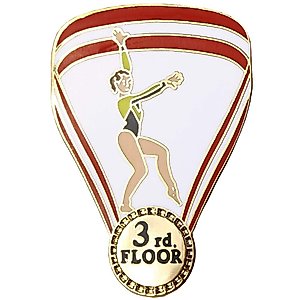 Snowflake Designs 3rd Place Floor Gymnastics Pin - 1617