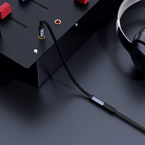 Tisino 3.5mm to 1/4 Headphone Jack Adapter Cable 6.35mm 1/4" Male to 1/8" Female Adapter for Headphones, Amplifiers, Guitar Amp, Keyboard Piano, Home Theater, Speaker, Mixing Console - 1 feet