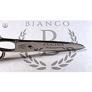 Cucina Napoli 8" Kitchen Scissor "Made In USA!" SOLID Stainless Steel