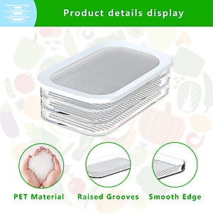 Japanese Lunch Meat Container for Refrigerator, 3 Layers Deli Meat Container for Fridge, Stackable Cold Cuts Storage Containers for Fridge, Deli Meat Container with Lid for Meat, Cold Cuts, 1 Pack