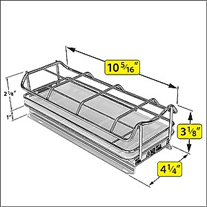 Lynk Professional® Slide Out Tea Bag Holder Organizer - Upper Kitchen Cabinet Pull Out Rack, Organize Up To 70 Tea Bags, Chrome