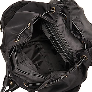 Calvin Klein Belfast Nylon Buckle Backpack, Black/Gold