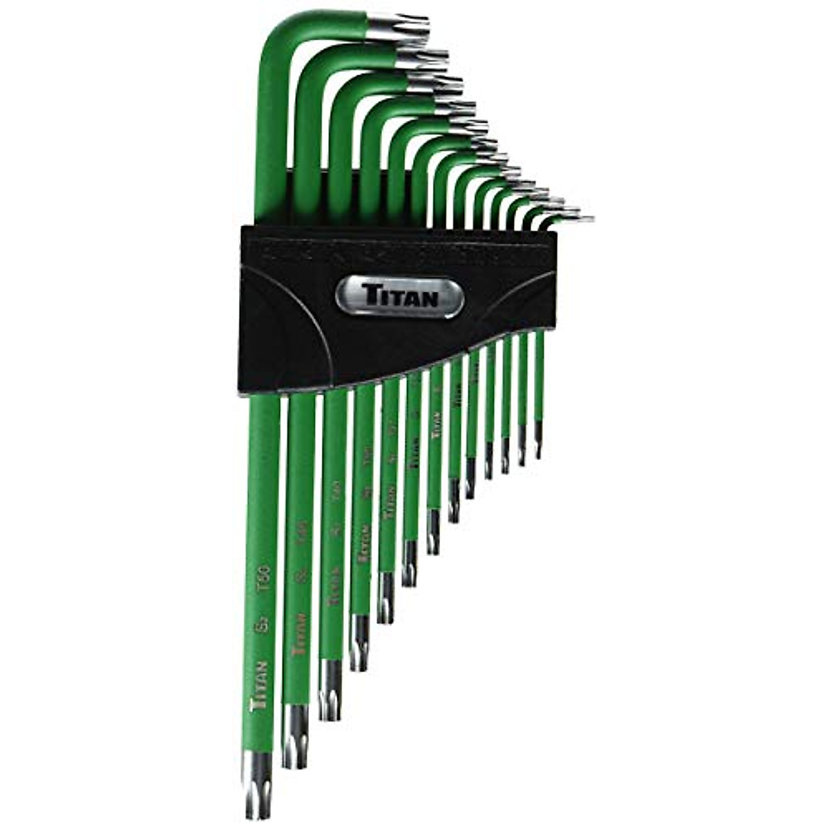 Titan 12715 Extra-Long Arm Tamper Resistant Star Key Set - 13 Piece , Green