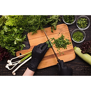 Inspire HEAVY DUTY 6Mil ORIGINAL Quality Stretch Nitrile Black Gloves Disposable Latex Free |Medical, Food, Mechanic, Tattoo