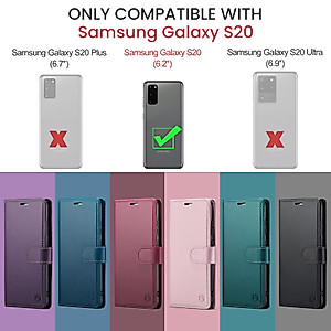 FLIPALM for Samsung Galaxy S20 6.2"(Non S20+/S20 Utra) Wallet Case with RFID Blocking Credit Card Holder, PU Leather Flip Kickstand Shockproof Cover Women Men for Samsung S20 Phone case (Black)