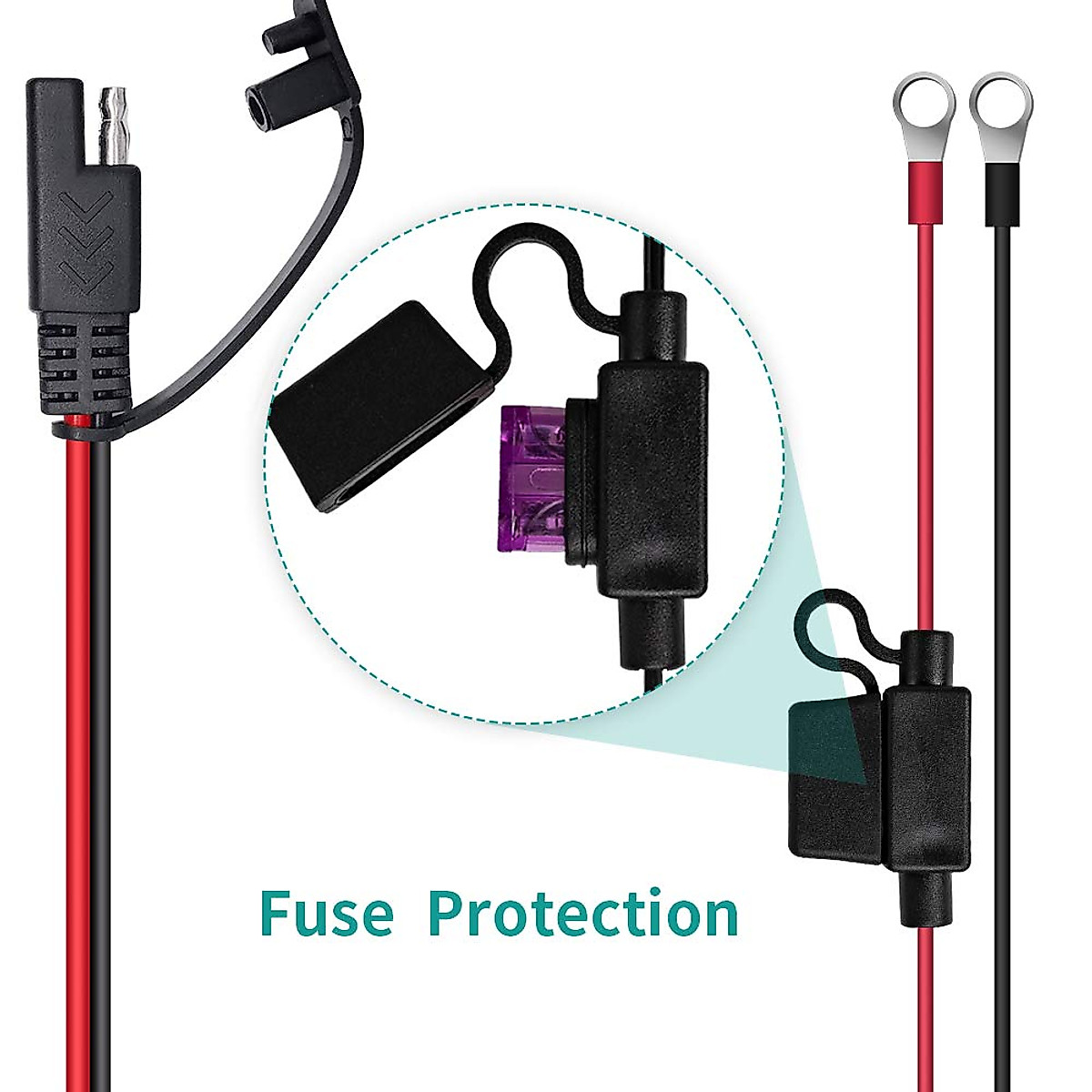 Vemote Trickle Battery Charger Maintainer, 12V / 6V Automatic Smart Battery Charger for Automotive Car Motorcycle Lawn Mower Marine Boat RV ATVs Sealed Lead Acid Battery