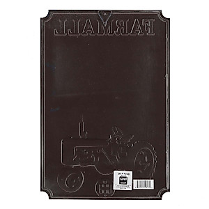 Farmall International Harvester Calendar - Vintage Embossed Metal Farmall Sign With Magnets for Garage or Man Cave Red