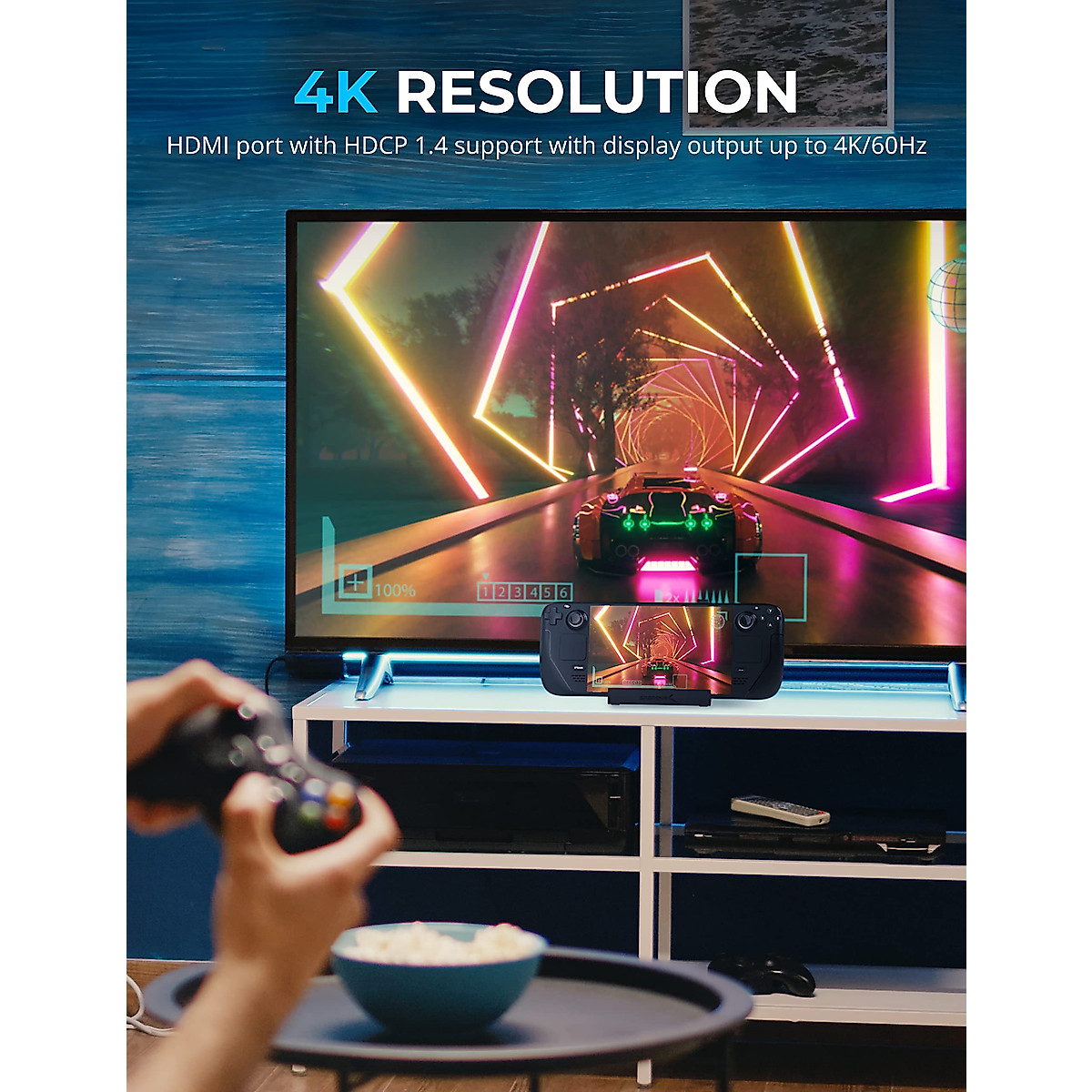 SABRENT Multi-Port USB-C Hub & 6-Port Docking Station Bundle | 4K HDMI, 95W PD, USB-A & USB-C Ports | Compatible with Steam Deck, ROG Ally, PS5, PC, MacBook