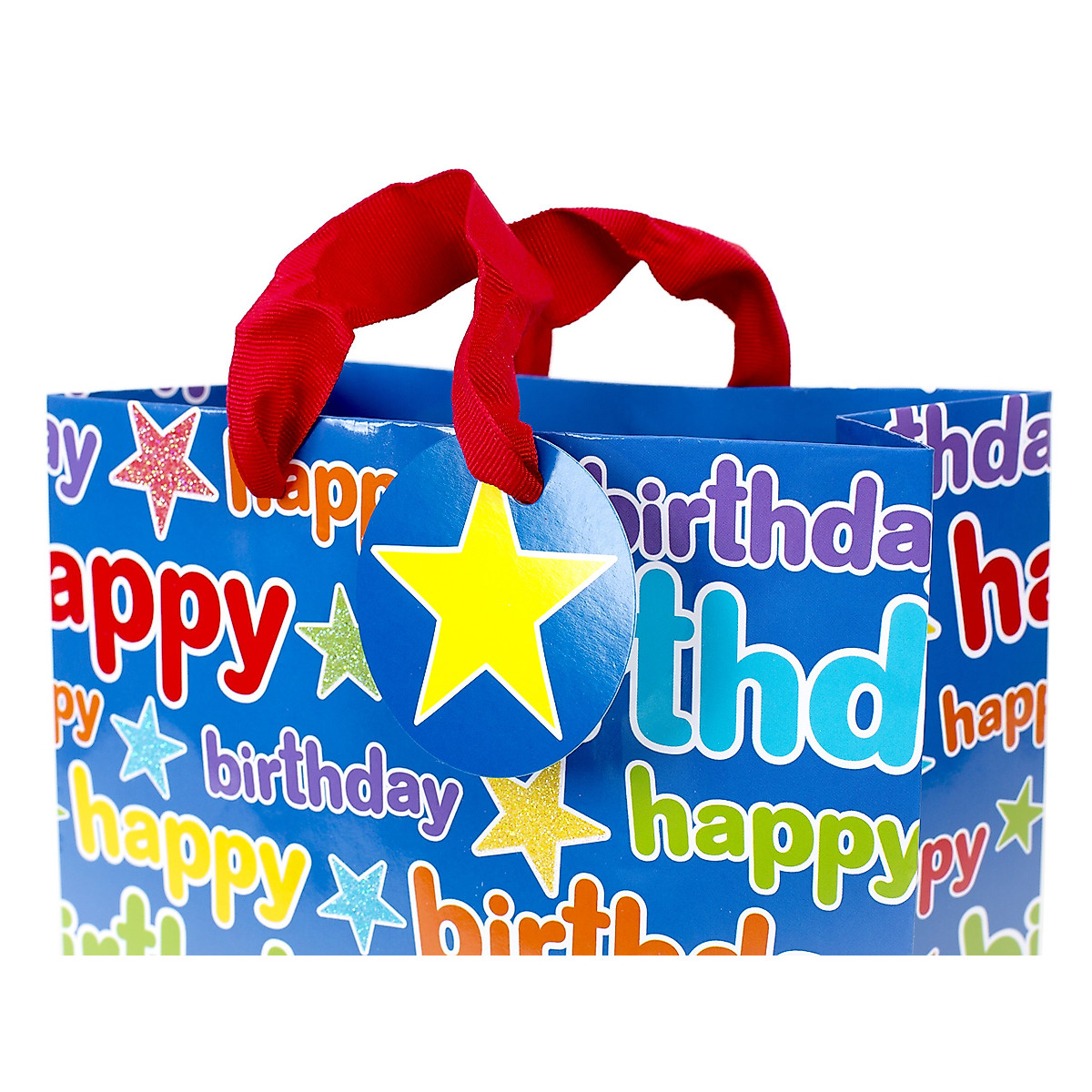 Hallmark 9" Medium Birthday Gift Bag with Tissue Paper (Blue Happy Birthday)