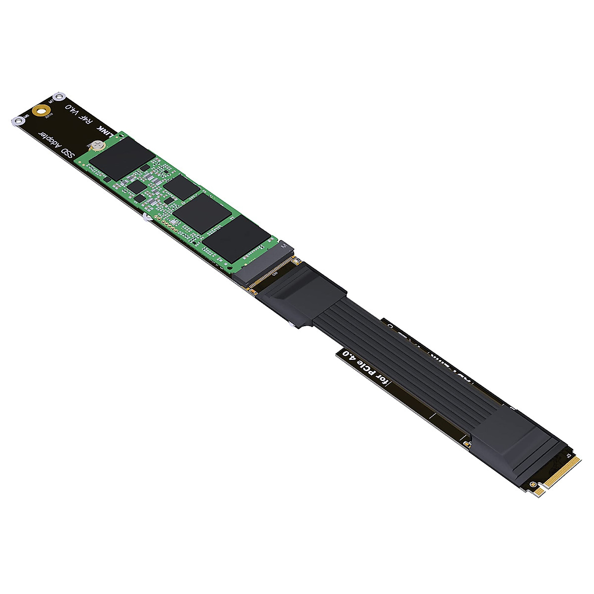 ADT-LINK M.2 NVMe SSD to PCI Express 4.0 X4 Extension Cable Full Speed 64G/BPS Solid State Drive Riser Card Support SSD 2230 2240 2260 2280 22110 (40CM,R44SF 4.0)