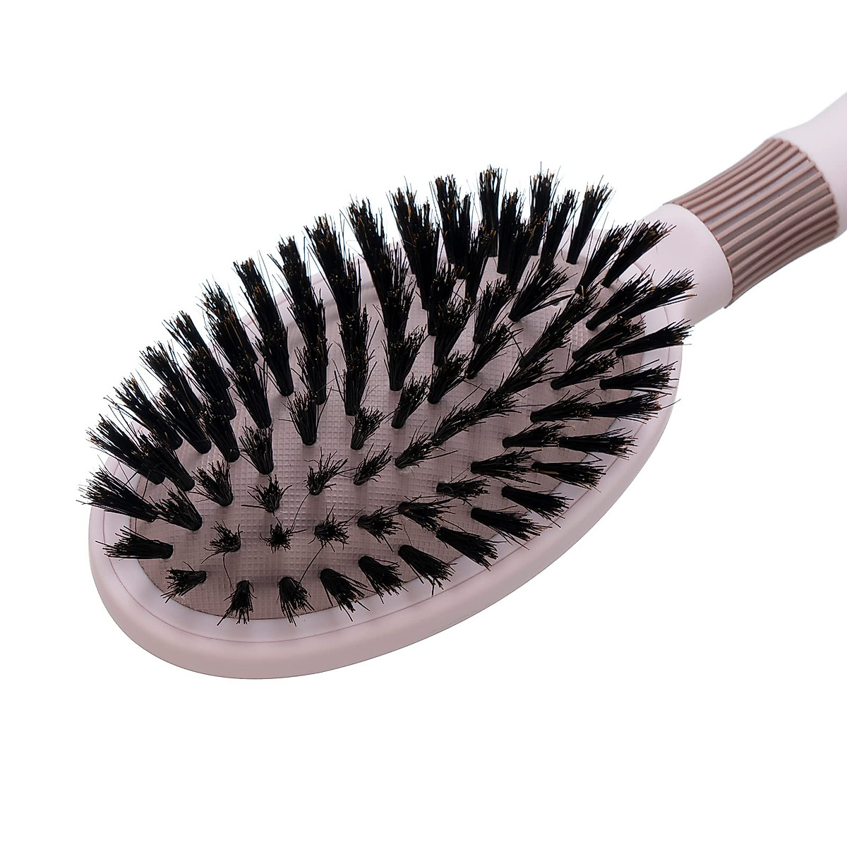 KISMETICS Hair Brush, Argan Oil Infused, Large Cushion, Boar Bristles, for Shine and Easy Styling, Unisex, All Hair Types