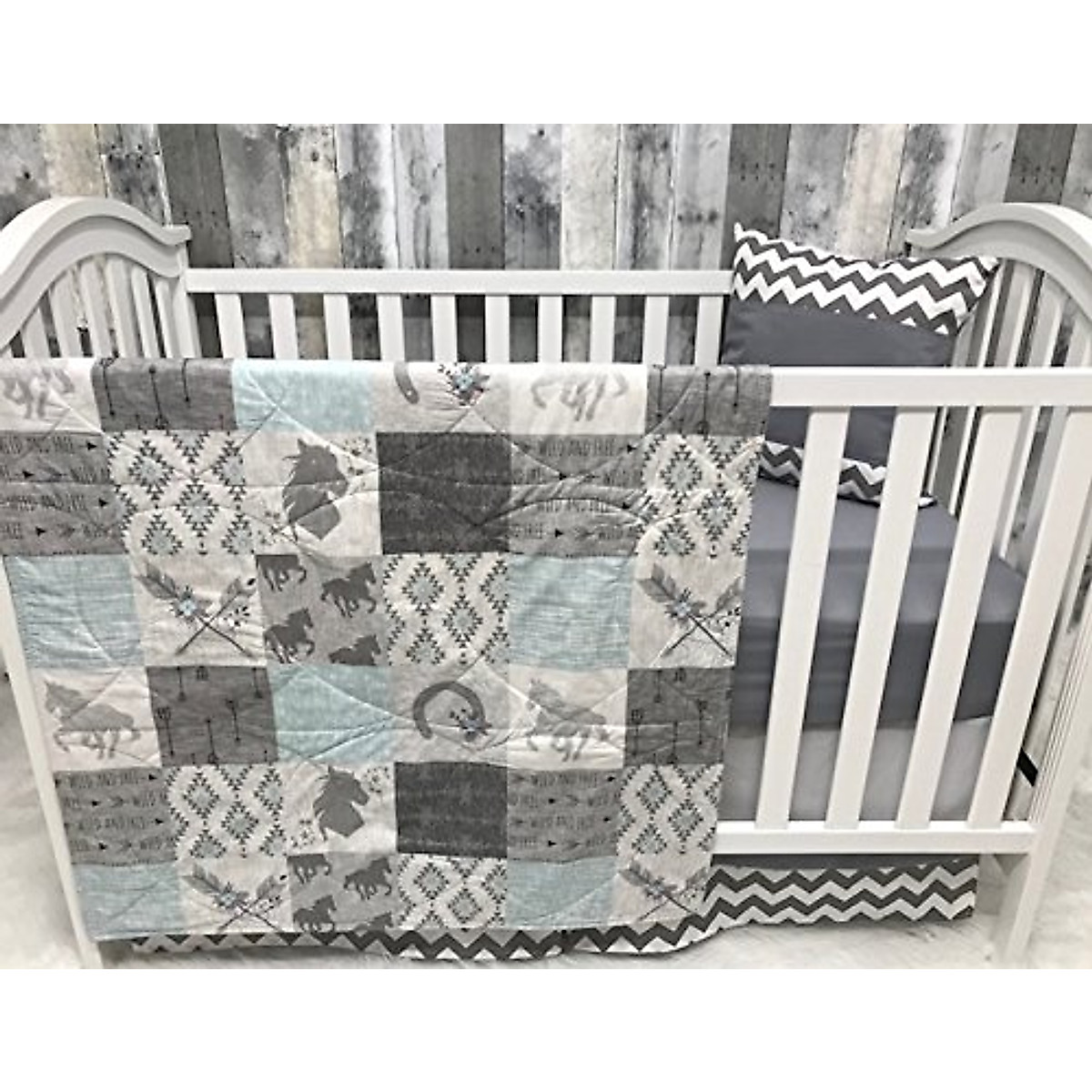 Baby Nursery Bedding Set, Baby, Horse, Neutral, Horses, Stallion, Boho, Baby Bedding, Crib Bedding, Babylooms