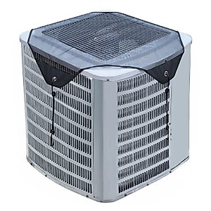 Air Conditioner Covers for Outside Units Central Top Universal Mesh Outdoor AC Unit Defender Heat Pump Conditioning Cover (32 x 32 inch), Black