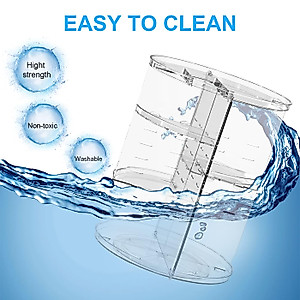 360 Rotating Makeup Organizer, DIY Adjustable Bathroom Perfume Organizer Spinning Cosmetics Organizer Countertop For Vanity Large Capacity Acrylic Fits Makeup Brushes Lipsticks Clear