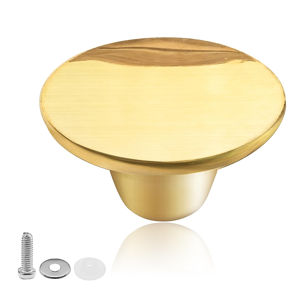 Uenhoy 4 Pcs Dutch Oven Knob Stainless Steel Pan Pot Lid Handle Replacement Knobs for Le Creuset, Aldi, Lodge and Other Enameled Dutch Oven, Gold