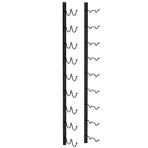 CharaVector Stainless Steel Wine Rack Wall Mounted 36 Bottles 2PCS, DIY 1/2/3 Wall Wine Rack, Matte Black Hanging Wine Rack, Double Sturdy Wall-Mounted Wine Racks, Home and Kitchen Decor