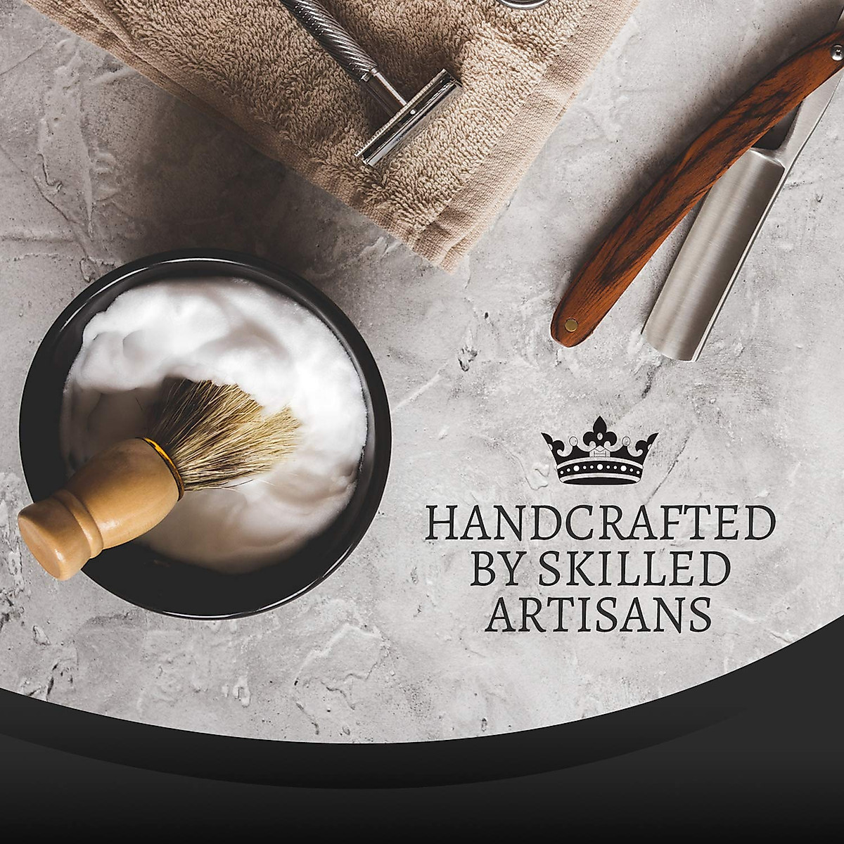 Henri et Victoria Shaving Soap For Men | Smooth Shave, Lathers Up Nicely, Long-Lasting Scent | Canadian Made by Skilled Artisan 114 g (4 oz) (Cognac and Cuban Cigars)