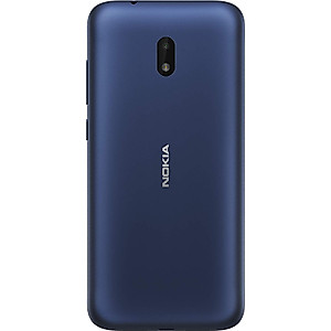 Nokia C1 Plus | Android 10 (Go Edition) | Unlocked Smartphone | 5.45" HD Screen | Face Unlock | LTE | 1/32GB | International Version | Blue