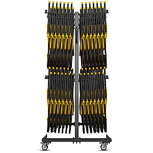 UPGORILO Folding Table and Chairs Cart - Innovative Mobile Chair Dolly, 84 Folding Chairs Capacity, Heavy Duty Metal Chair Rack with Outdoor Cover and Rubber Locking Wheels