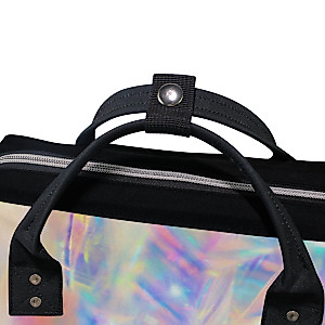 Baby Diaper Nappy Bag Travel Backpack Mommy Bag Holographic Iridescent Metallic for Mom Dad M by Top Carpenter