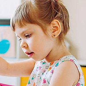 UHIBROS Hypoallergenic Studs Earrings 316L Surgical Stainless Steel Earrings Round Ball Earring for Women Men 5 Pairs Assorted Sizes(4mm-8mm)