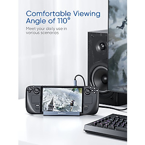 dockteck Steam Deck Stand Base, Steam Deck Holder Base with Anti-Slip Silicone Pad, Steam Deck Base, Accessories for Steam Deck/Switch/iPad/Phone