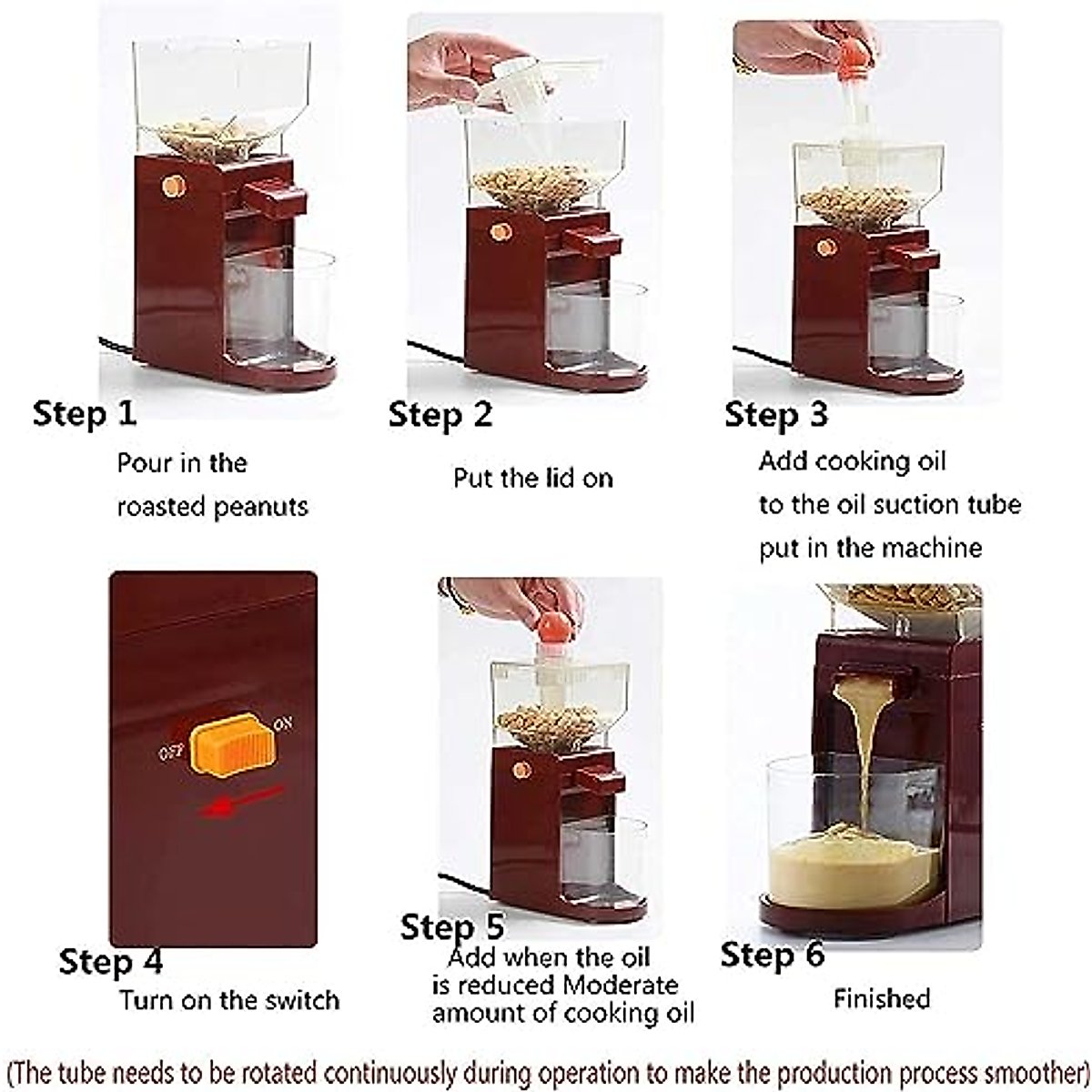 Household Peanut Grinder, Peanut Butter Processing Machine Mini Peanut Butter Machine With Non-Slip Base,For Almonds, Coffee Bean Grinder,Easy To Operate Food Processor Coffee