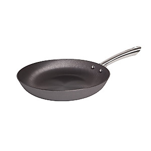 IKO Lightweight Kosher Cast Iron Pan, Heavy Duty Stainless Steel Handle, Vegetable Based Pre-Seasoned Non-Stick Easy to Clean Interior, Safe on All Cooking Surfaces, Oven Safe (12")