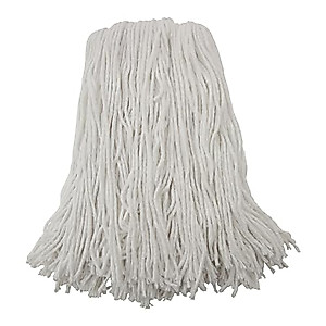 Boardwalk Premium Cut-End Wet Mop Heads, Rayon, 16oz, White, 12/Carton