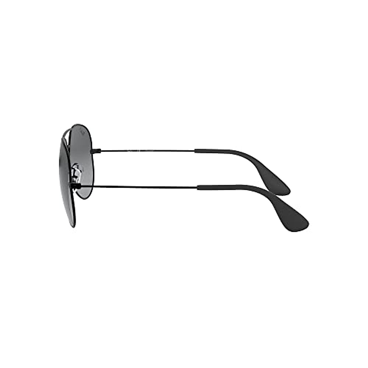 Ray-Ban RB3558 Aviator Sunglasses, Black/Polarized Light Grey Gradient Grey, 58 mm