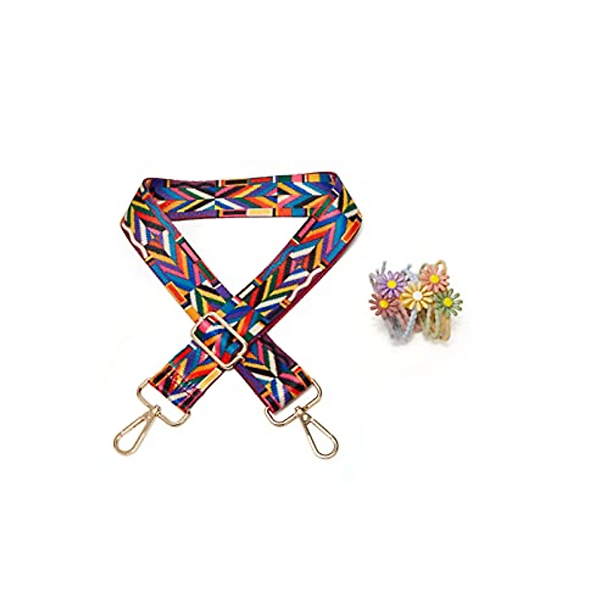 Makes Wide shoulder strap purse belt to replace other styles of multi-color canvas messenger belt tote bag backpack (Red-hua)