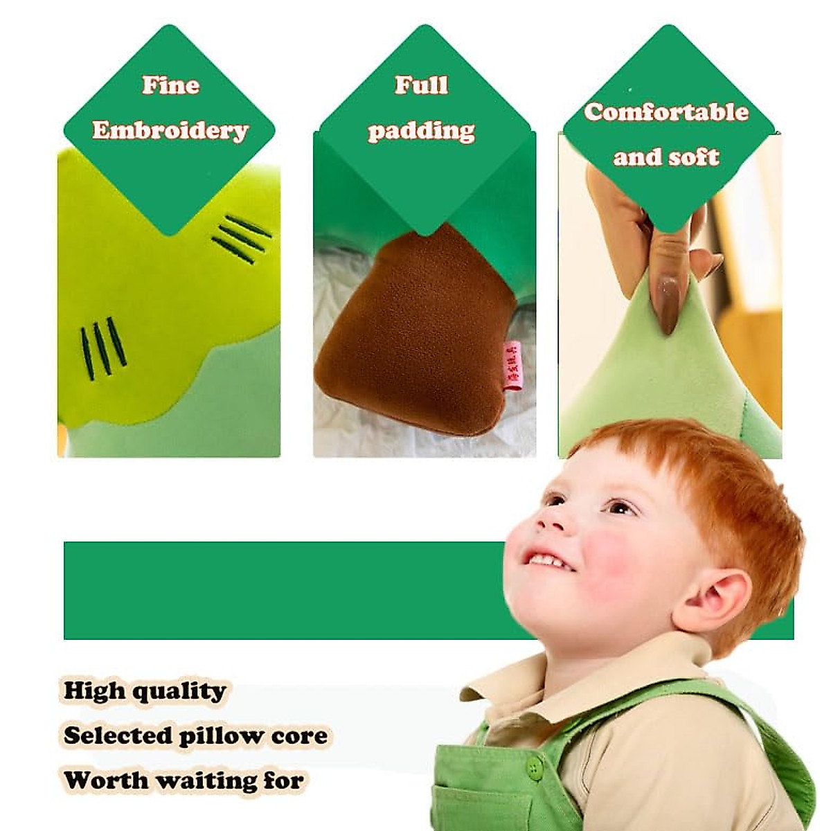 CHELEI2019 19.7" Leaf Pillow,3D Stuffed Plant Plush Tree Shaped Throw Pillow for Room Decor