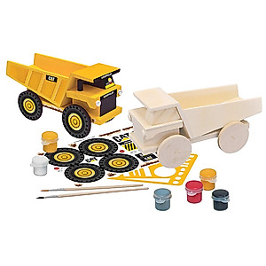 Works of Ahhh... Craft Set - Caterpillar Dump Truck Wood Paint Kit