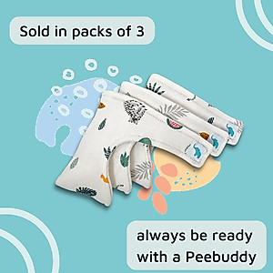 Peebuddies 3-Pack - Newborn Pee Shield - Absorbent, Easy-to-use Diaper Changing Cover for Baby Boys - Essential Baby Accessory for New Parents - Pee Teepee (Snowy Trees)