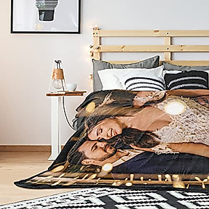 Livole Custom Blanket Customized Blankets with Photos and Text Personalized Pictures Throw Blanket Gifts Flannel Blanket for Baby Boyfriend Mom Dad Christmas Birthday (1-Photo, 30 * 40in)